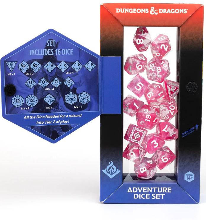 DND ADVENTURE DICE: WIZARD PINK SPARKLE